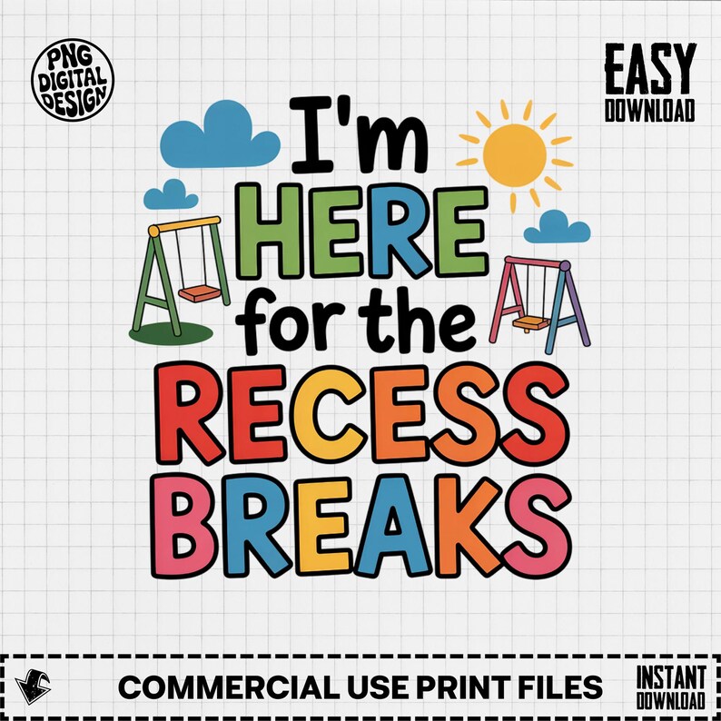 Recess Breaks Digital, Playtime Designs, School Printable, Kindergarten ...