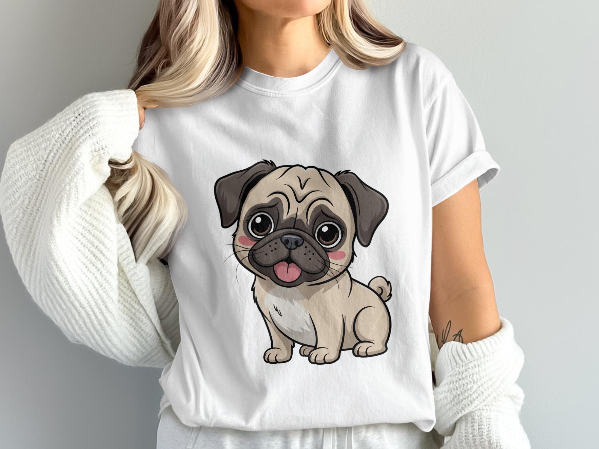 Cute Pug Clipart, Dog Clipart, Puppy Art, Dog PNG, Nursery Art ...