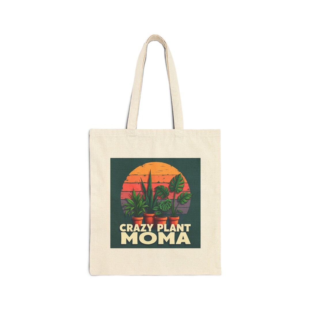 Crazy Plant Moma Tote Bag: Eco-friendly Cotton Canvas - Etsy