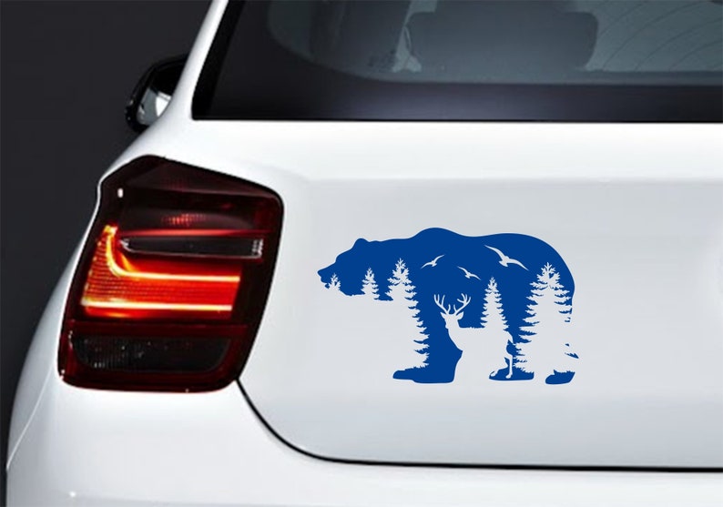 Bear Wildlife Car Laptop Motorbike Vinyl Decal Sticker - Etsy
