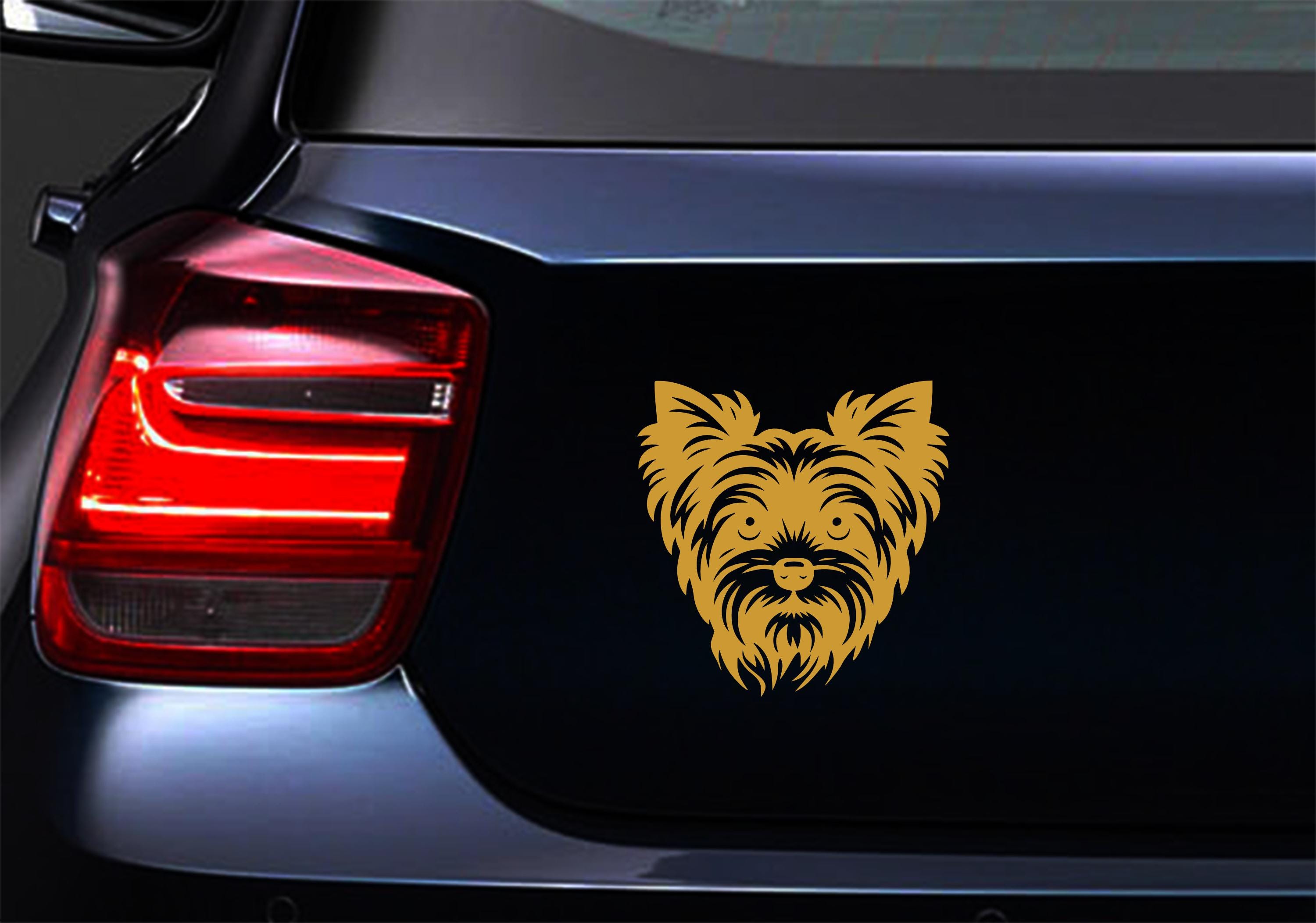 Yorkshire Terrier Face, Dog Head Vinyl Decal Sticker - Etsy