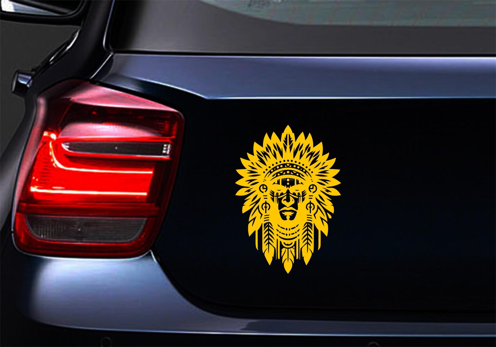 Native American Indian Chief Headdress War Bonnet Car Laptop Motorbike ...