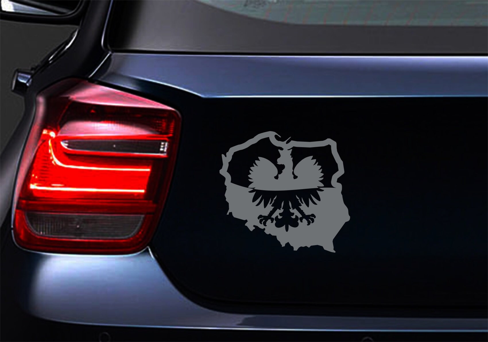 Polish Eagle Map Flag Poland Polska Car Laptop Motorbike Vinyl Decal ...