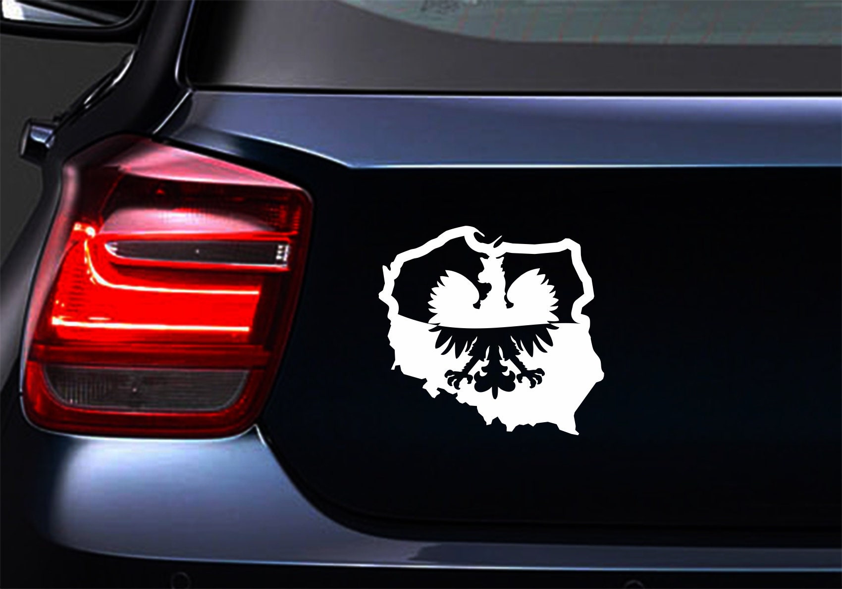 Polish Eagle Map Flag Poland Polska Car Laptop Motorbike Vinyl Decal ...
