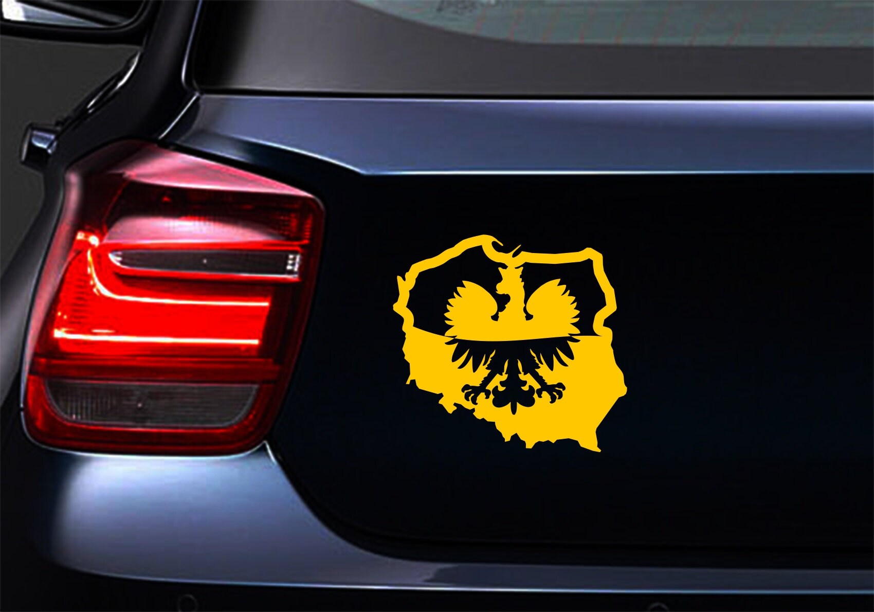 Polish Eagle Map Flag Poland Polska Car Laptop Motorbike Vinyl Decal ...