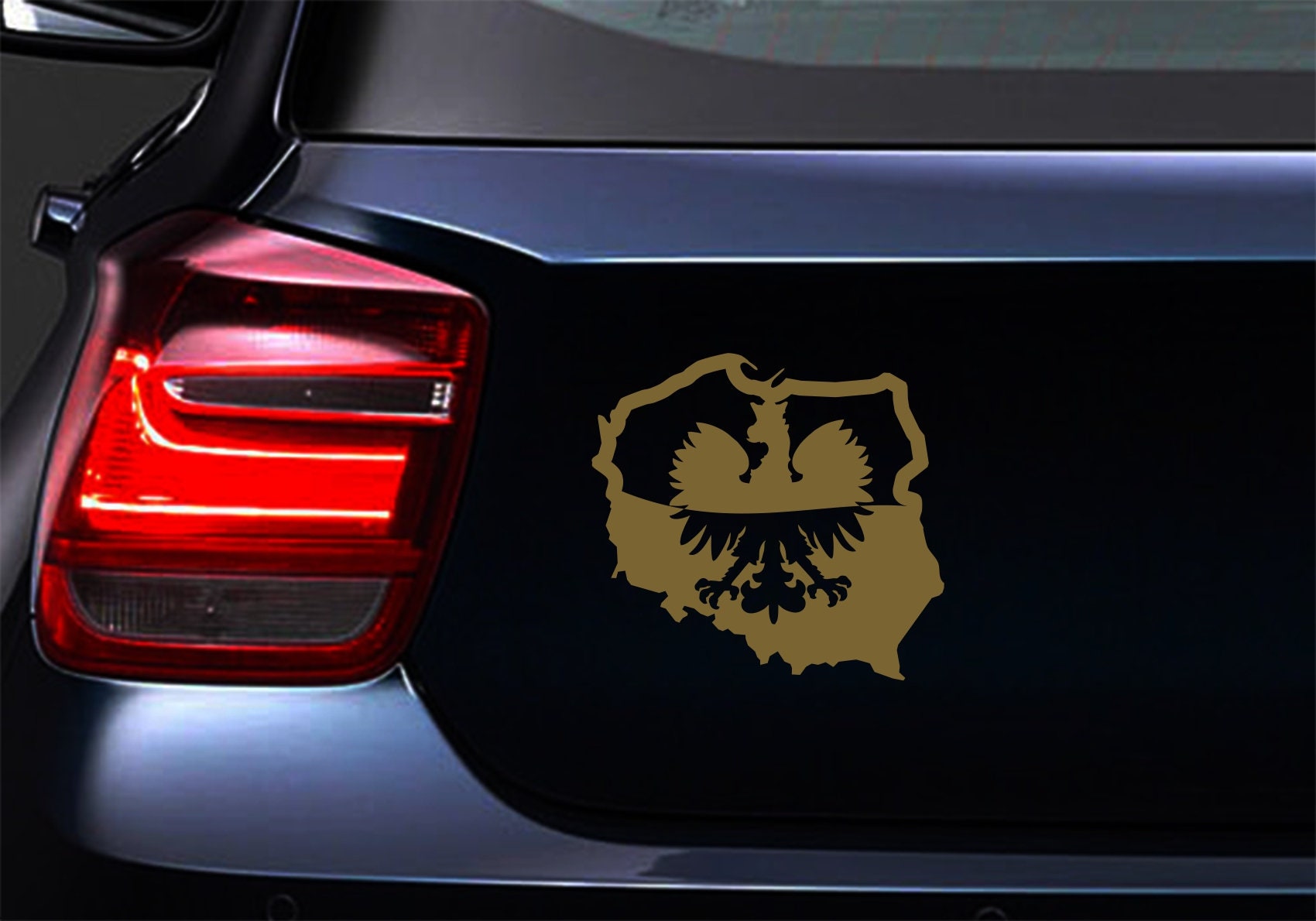 Polish Eagle Map Flag Poland Polska Car Laptop Motorbike Vinyl Decal ...