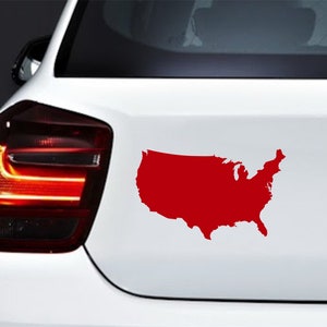 Map of the United States of America Vinyl Decal Sticker - Etsy