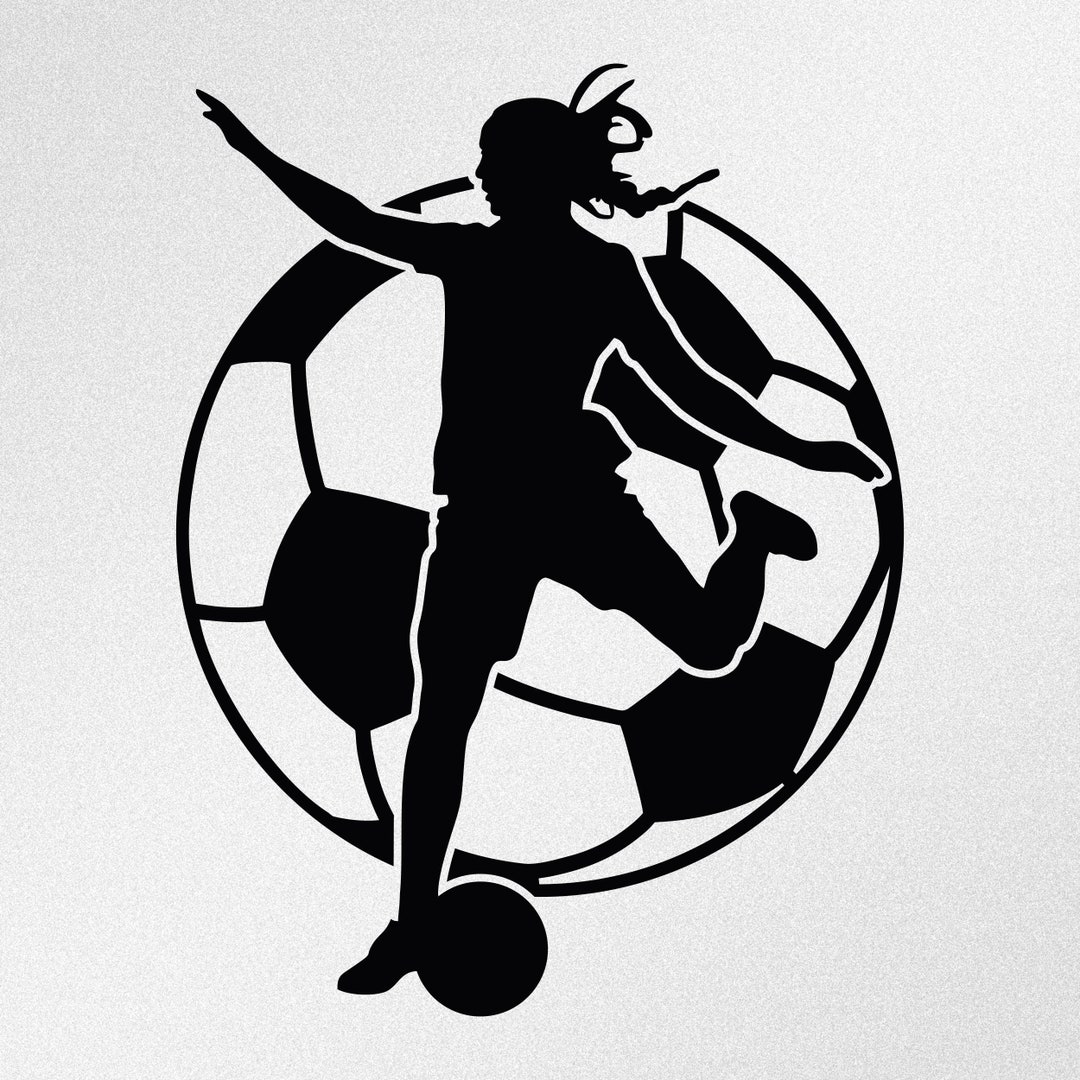 Soccer Girl Ball Contour Car Laptop Motorbike Vinyl Decal Sticker - Etsy