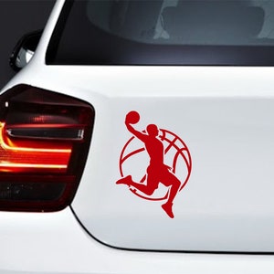 Basketball Player Ball Contour Car Laptop Motorbike Vinyl Decal Sticker ...