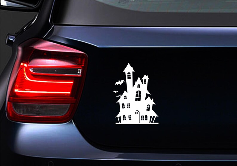 Halloween Haunted House Car Laptop Motorbike Vinyl Decal Sticker - Etsy