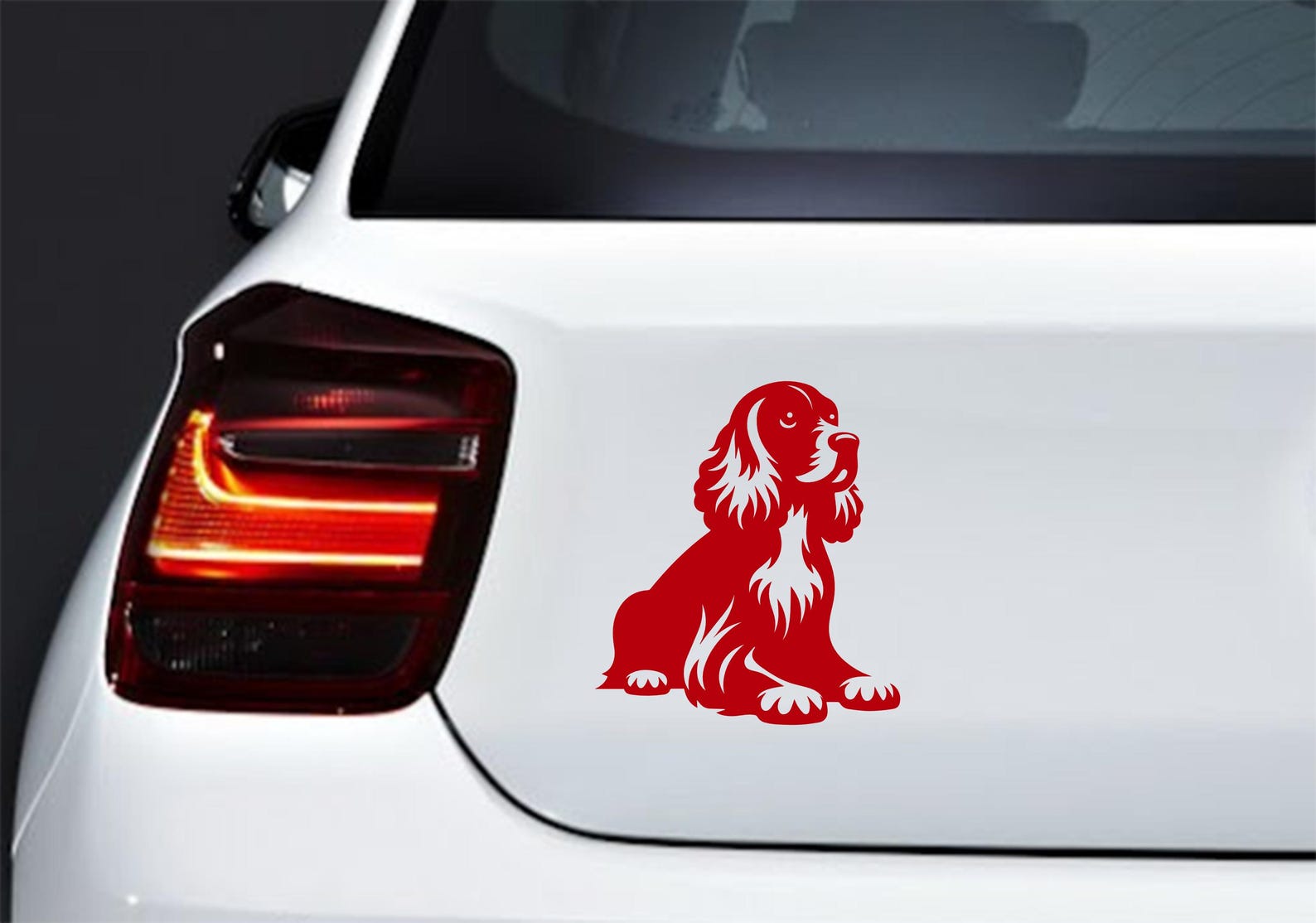 Cocker Spaniel Sitting Vinyl Decal Sticker - Etsy