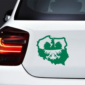 Polish Eagle Map Flag Poland Polska Car Laptop Motorbike Vinyl Decal ...