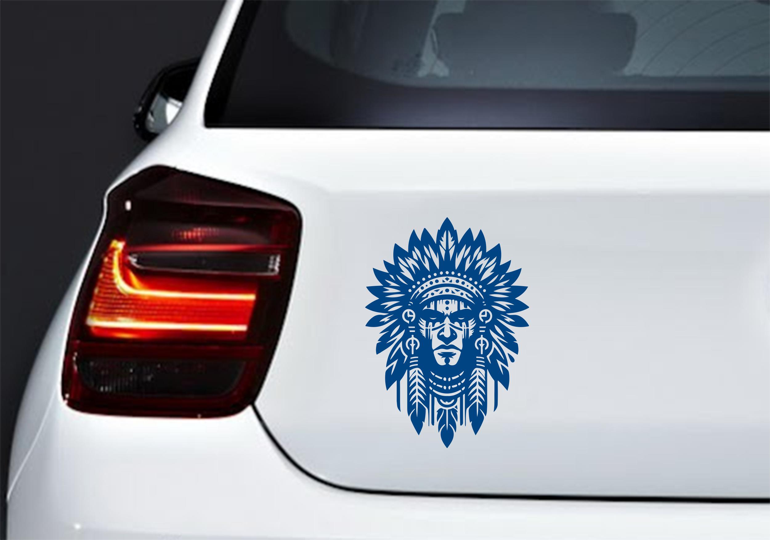 Native American Indian Chief Headdress War Bonnet Car Laptop Motorbike ...