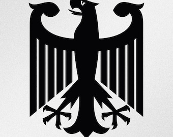 German Golden Eagle I095 8 Sticker Decal Deutshland German Coat of Arms ...