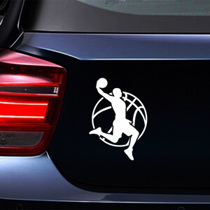 Basketball Player Ball Contour Car Laptop Motorbike Vinyl Decal Sticker ...