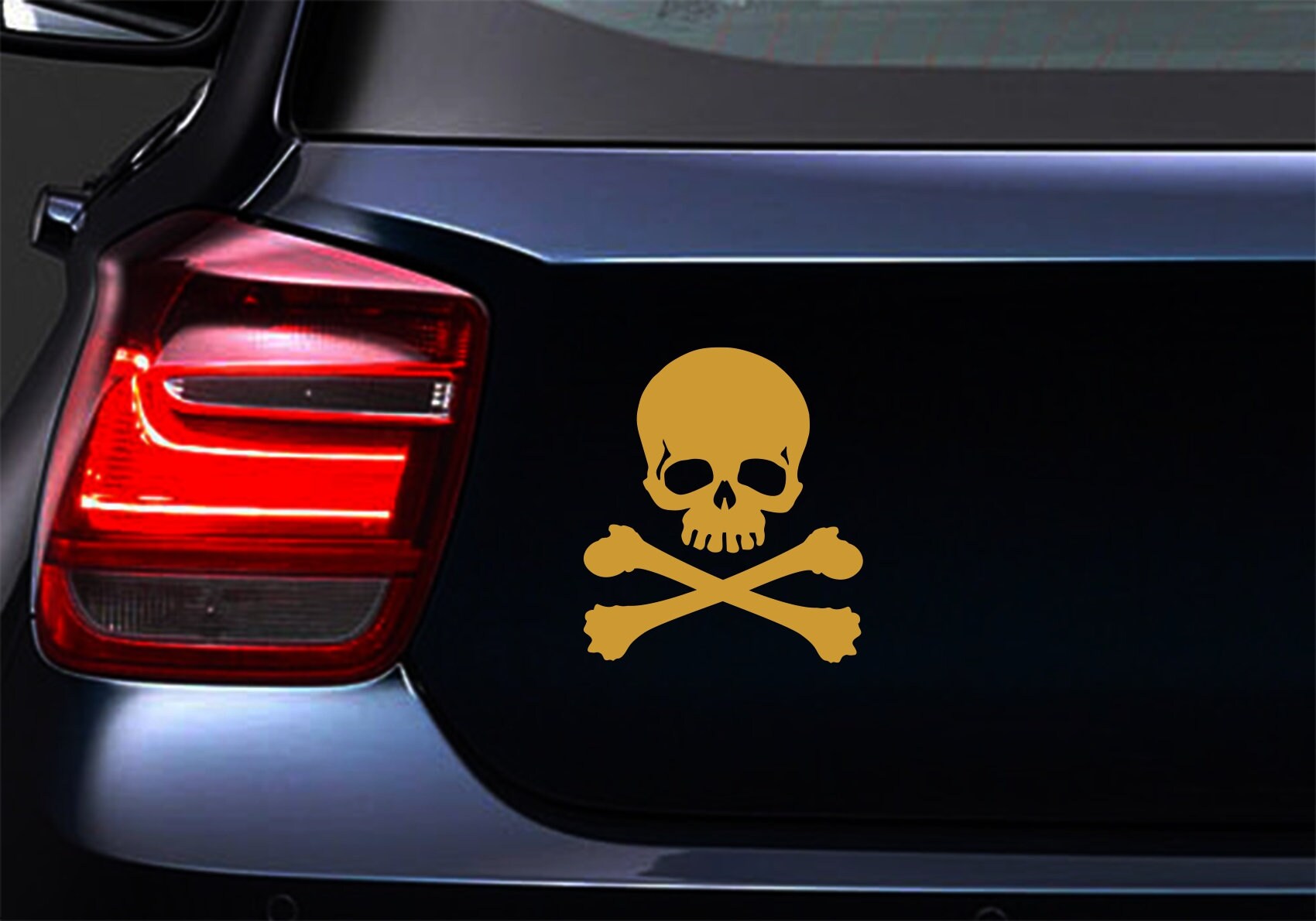 Skull Crossbones Pirate Jolly Roger Car Laptop Motorbike Vinyl Decal ...
