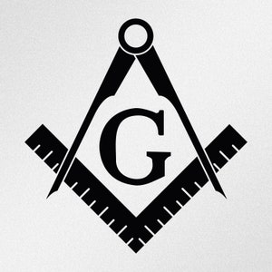 Freemason Symbol Masonic Square and Compasses Car Laptop Motorbike ...