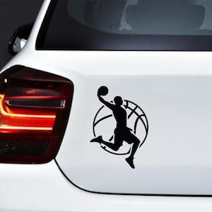 Basketball Player Ball Contour Car Laptop Motorbike Vinyl Decal Sticker ...