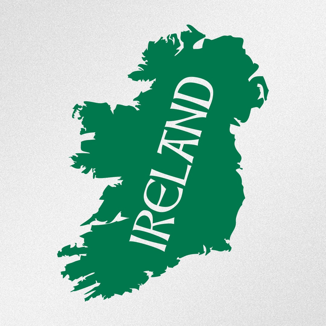 Ireland Map, Map of Ireland, Irish Map, Vinyl Decal Sticker - Etsy