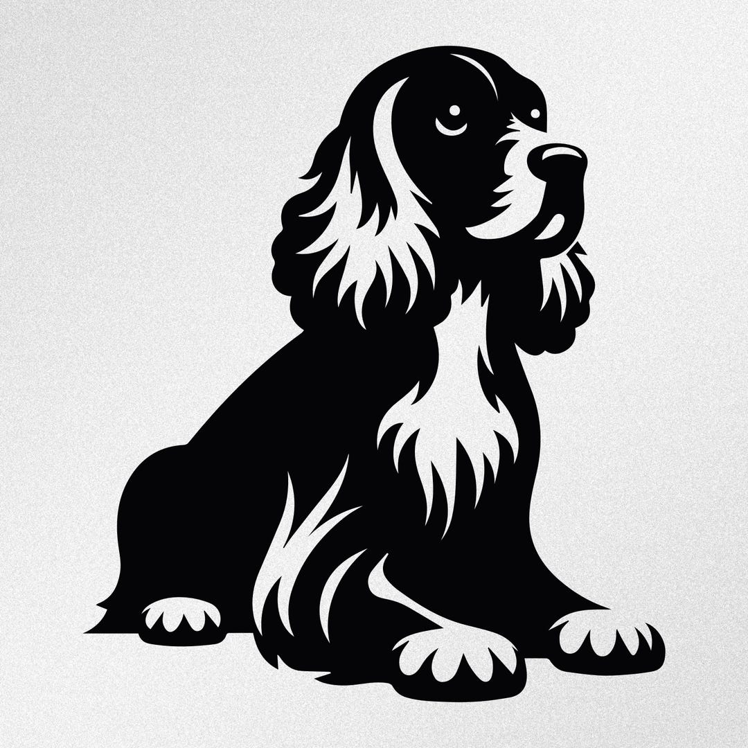 Cocker Spaniel Sitting Vinyl Decal Sticker - Etsy