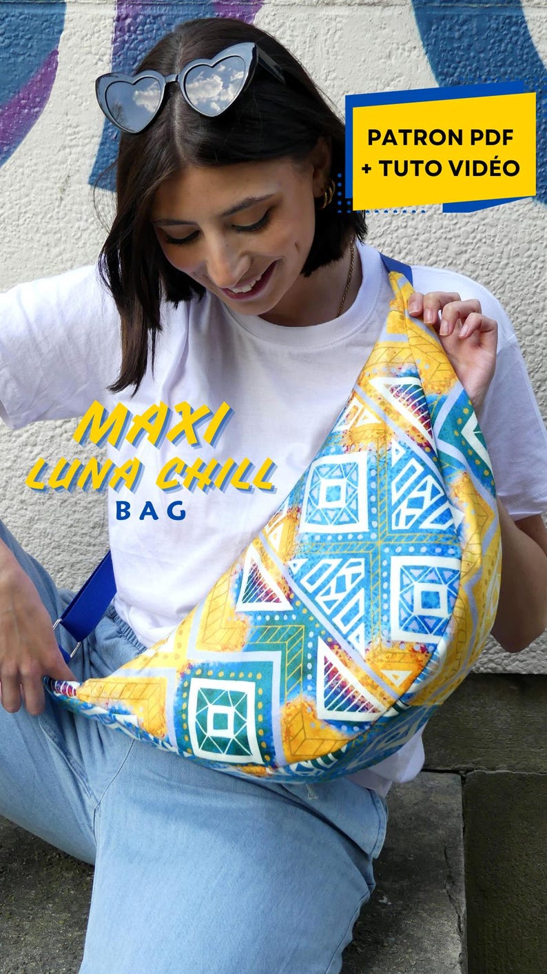 MAXI Luna Chill Bag – Half Moon Bag Pattern PDF – Bag Accessory Sewing ...
