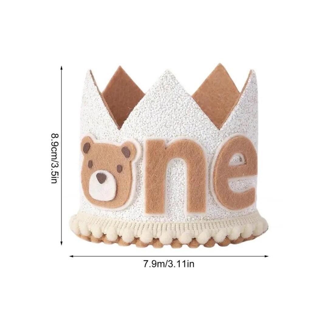 Bear Theme First Birthday Crown: Brown Bear Party Hat - Etsy