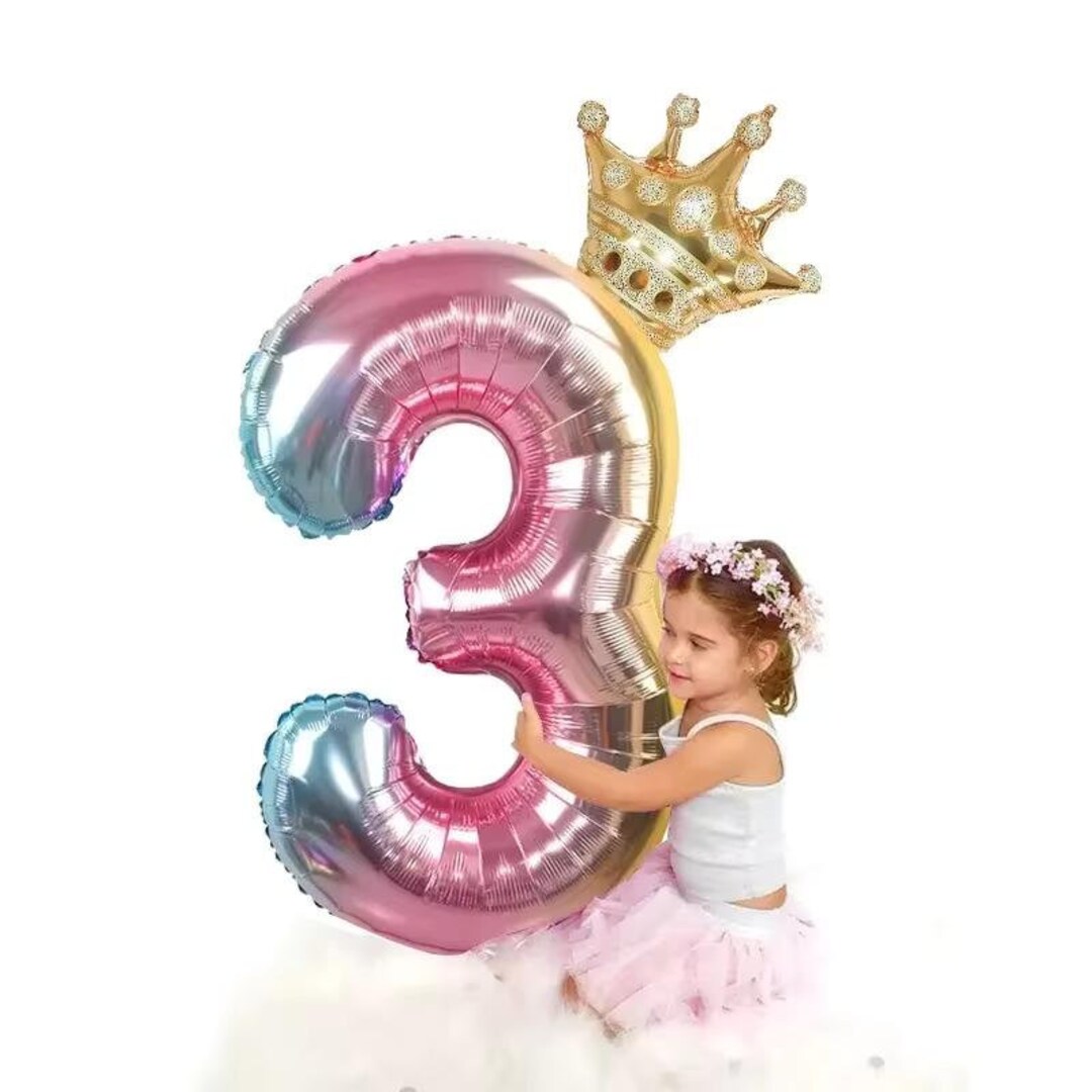 Rainbow Number Balloons, Birthday Party Decoration, Any Birthday ...