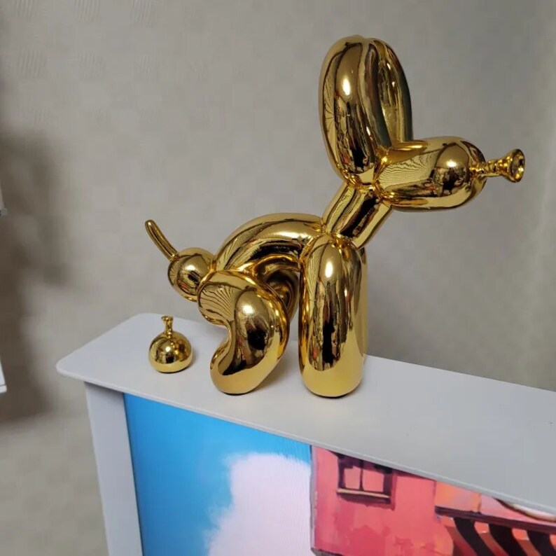 Dog Decor Resin Balloon Dog Sculpture,Creative Cute Animal Crafts ...