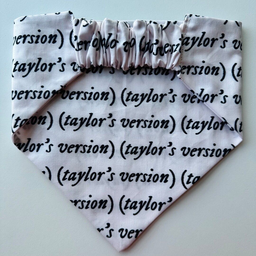 Taylors Version Taylor Inspired Dog Scrunchie Bandana - Etsy