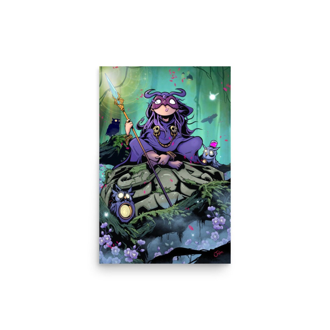 Violet Sorceress Art Poster - Etsy