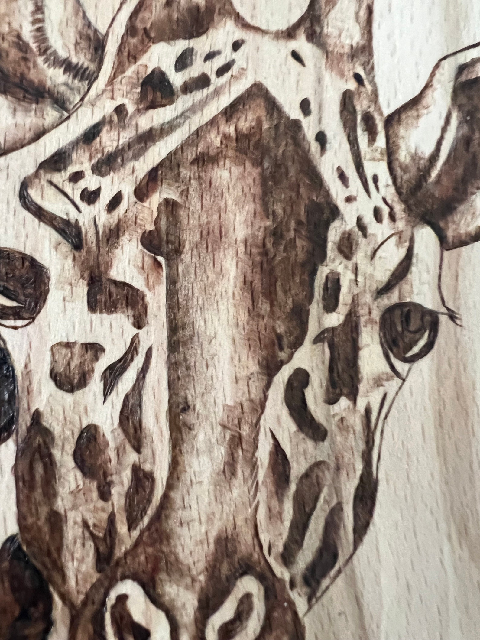 Hand Crafted Giraffe Pyrography by Hand Wood Burnt Chopping Cutting Serving Board - Etsy
