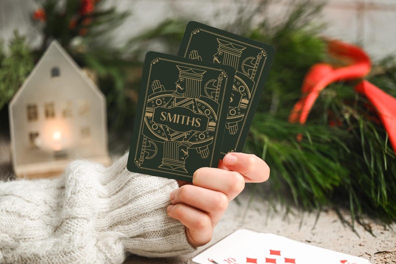 Personalized Playing Cards, Custom Name Poker Deck, Ornate Gold Foil ...