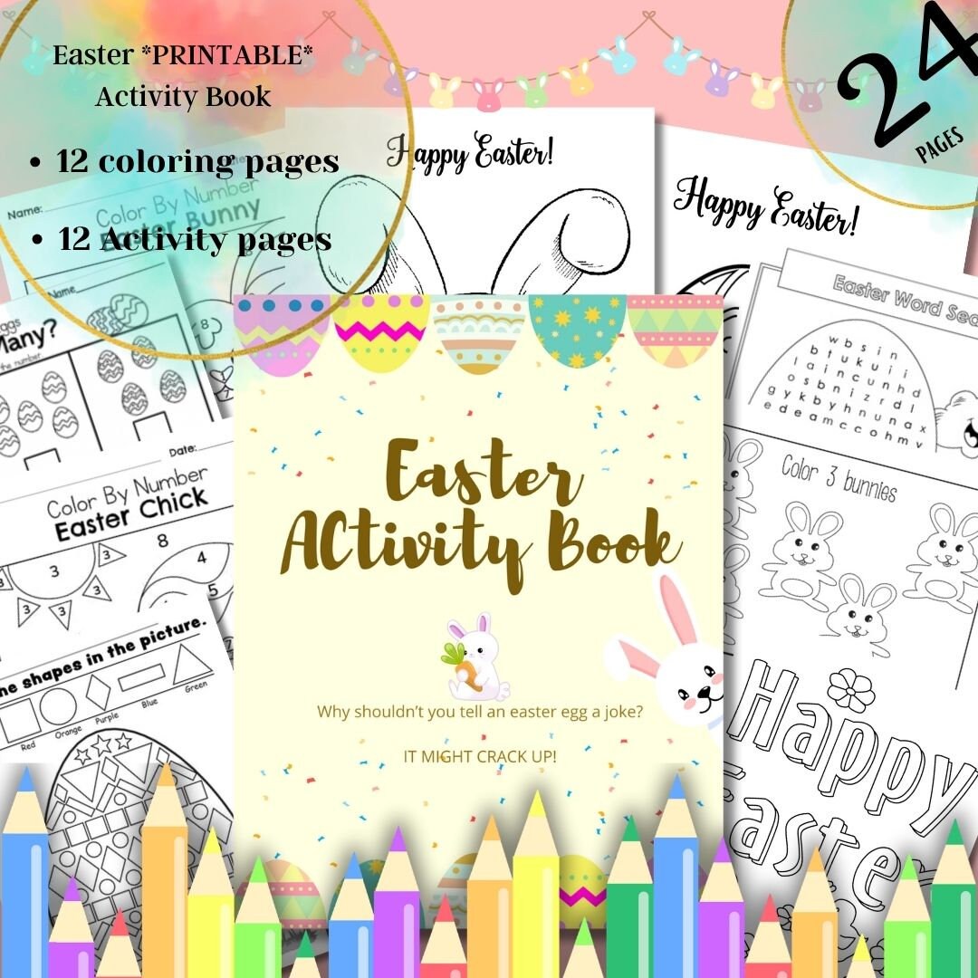 Easter Printable Coloring Pages for Kids Toddlers Preschoolers Easter ...
