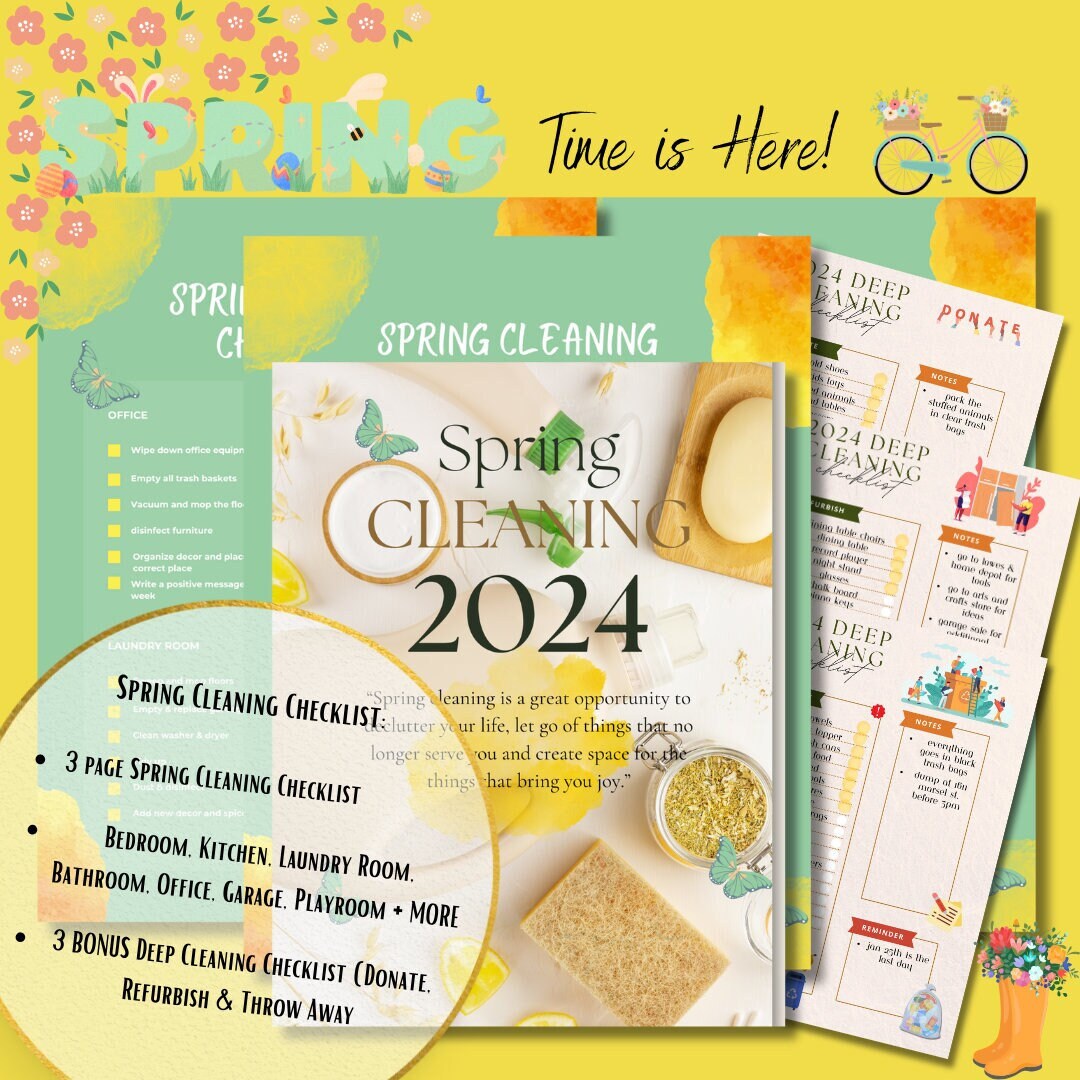 Spring Cleaning Checklist Deep Cleaning House Checklist Spring Cleaning ...