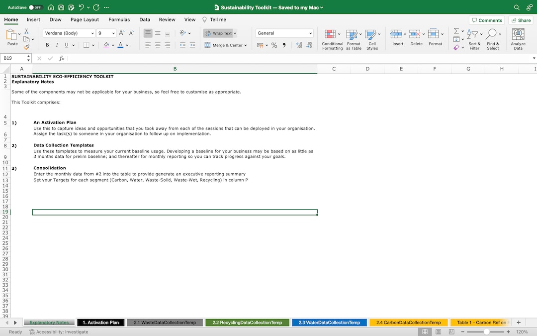 Fully Editable MS Excel Sustainability/ ESG Reporting Template. - Etsy
