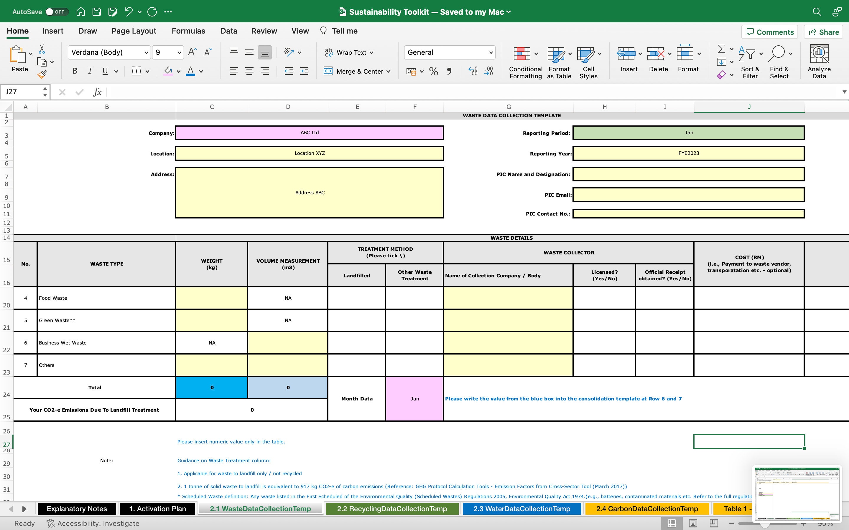 Fully Editable MS Excel Sustainability/ ESG Reporting Template. - Etsy