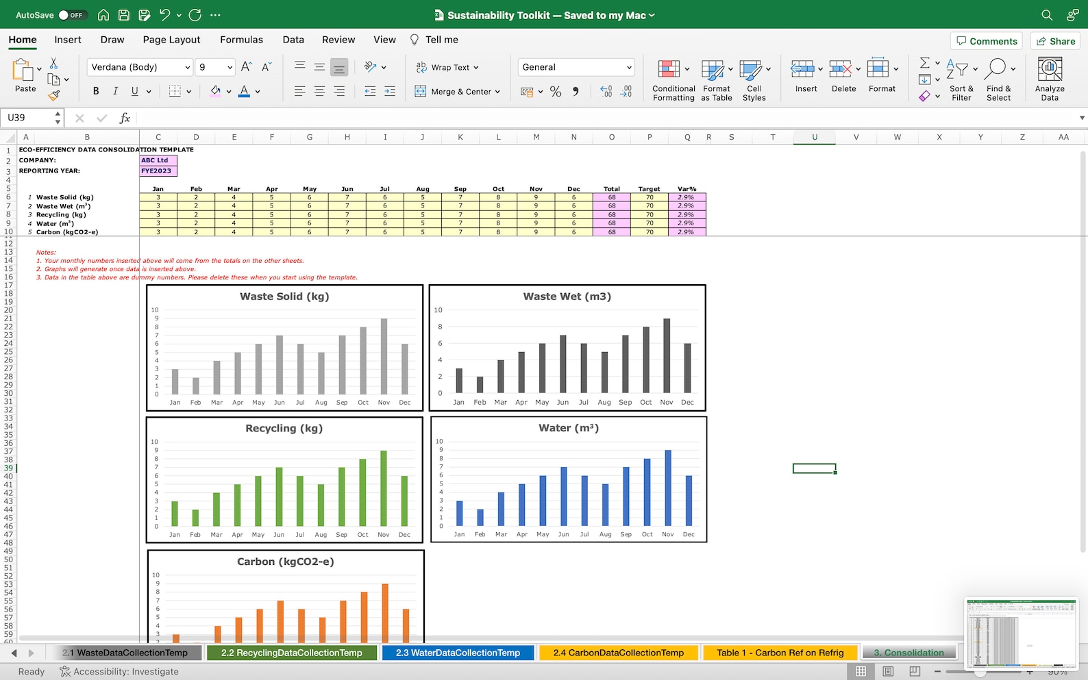 Fully Editable MS Excel Sustainability/ ESG Reporting Template. - Etsy
