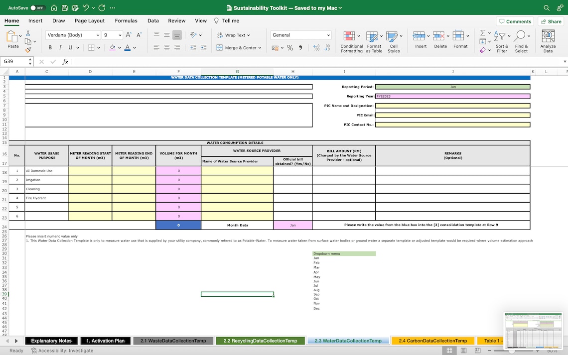 Fully Editable MS Excel Sustainability/ ESG Reporting Template. - Etsy