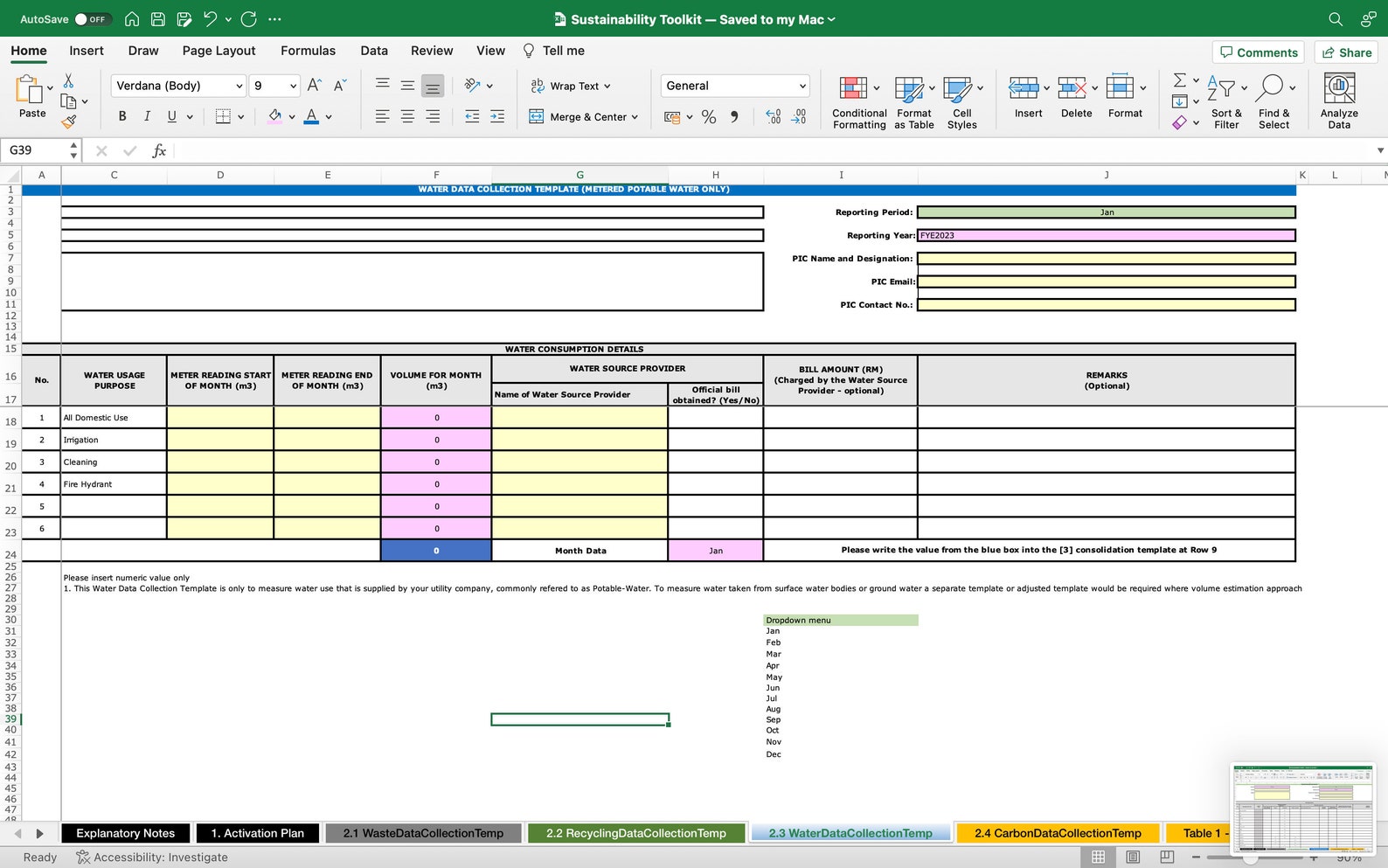 Fully Editable MS Excel Sustainability/ ESG Reporting Template. - Etsy