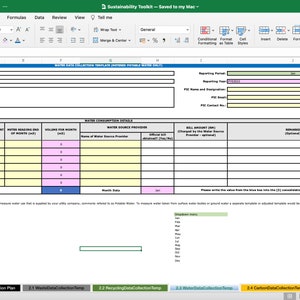 Fully Editable MS Excel Sustainability/ ESG Reporting Template. - Etsy