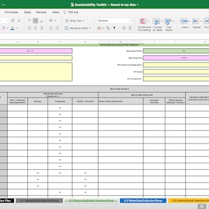 Fully Editable MS Excel Sustainability/ ESG Reporting Template. - Etsy
