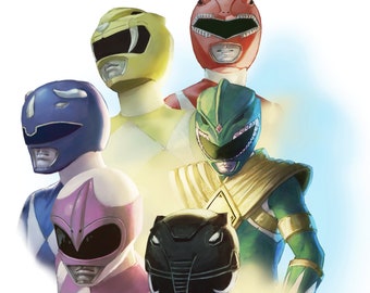 Mighty Morphin' Power Rangers Art Print - Etsy