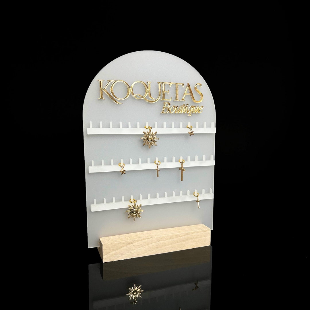 Charm Bar Display, Frosted Acrylic Stand, Custom Jewelry Holder, Charm ...