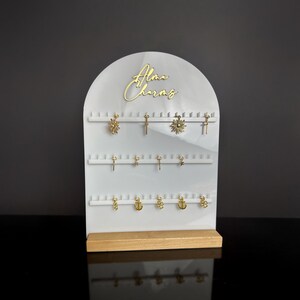 Charm Bar Acrylic Stand, White Jewelry Display, Necklace, Bracelet ...