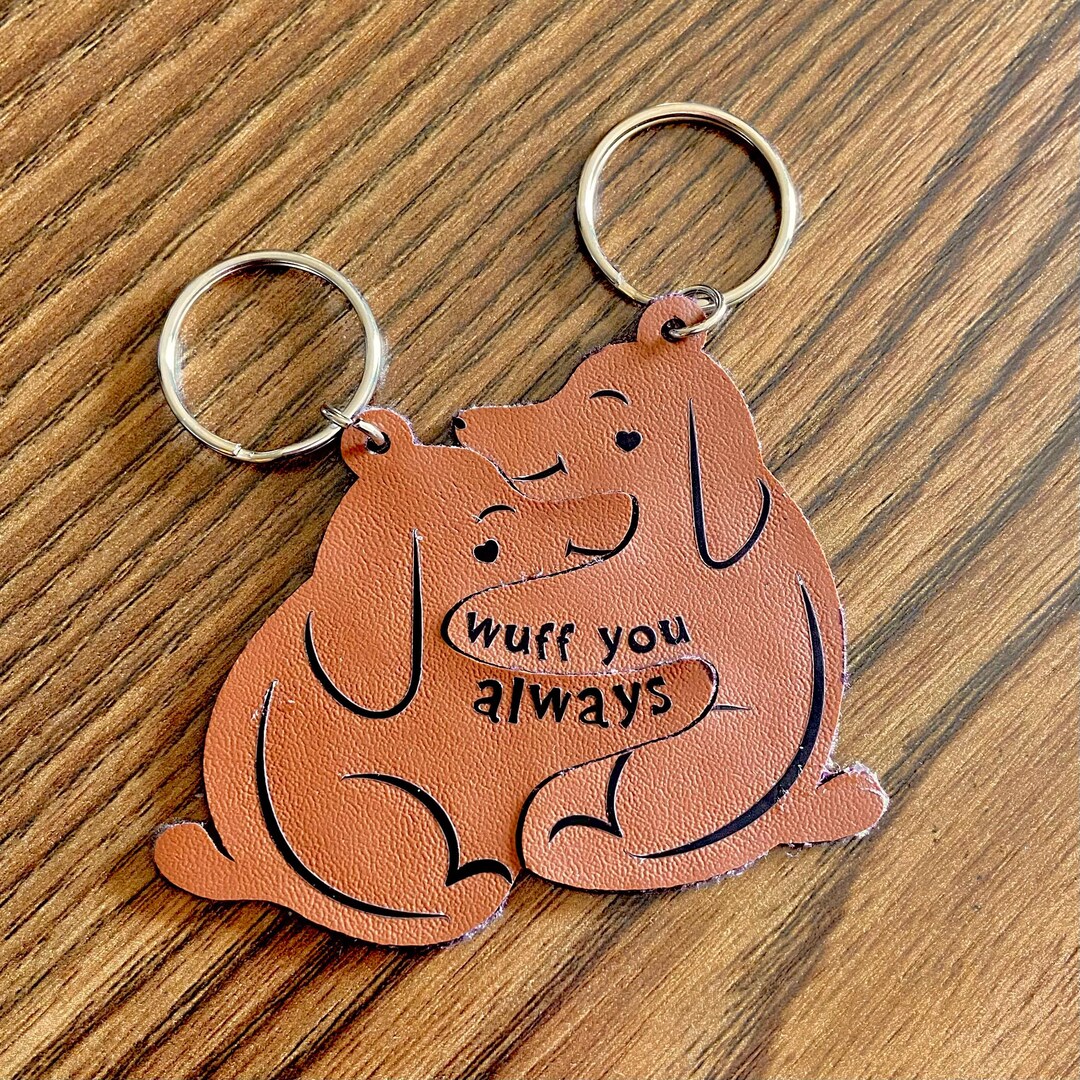 Couples Keychain Set | Faux Leather Matching Keychains – Bears, Dinos ...