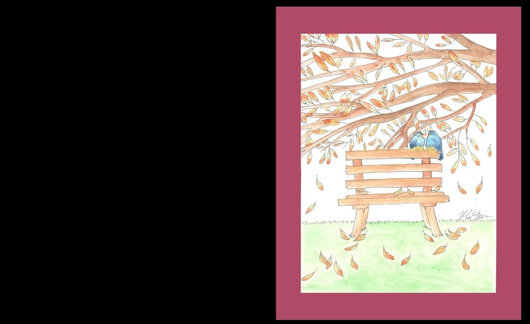 Fall Bench Card - Etsy