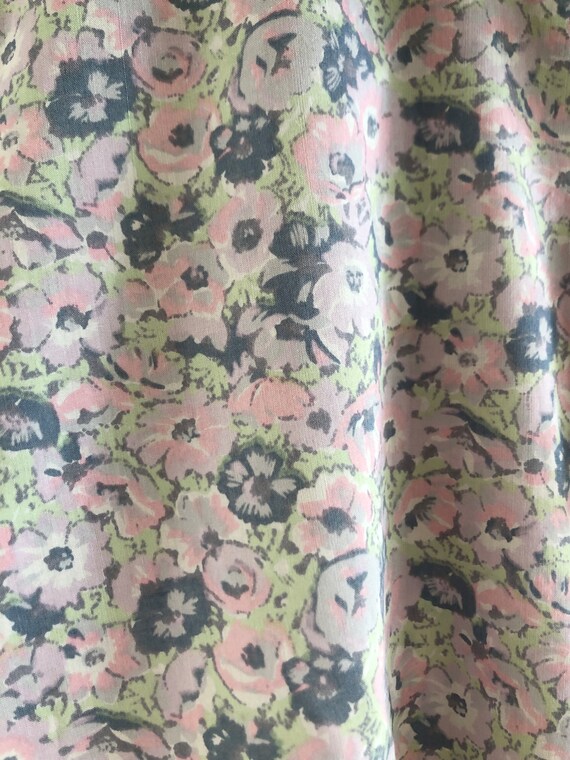 Early 70s Cacharel Paris pastel floral light cotton s… - Gem