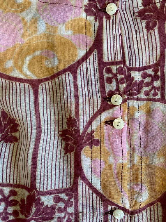 1970s Onzeur trant rare French vintage shirt, art dec… - Gem