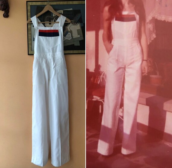 1976 Stirling Cooper White Shell overalls size small - Gem