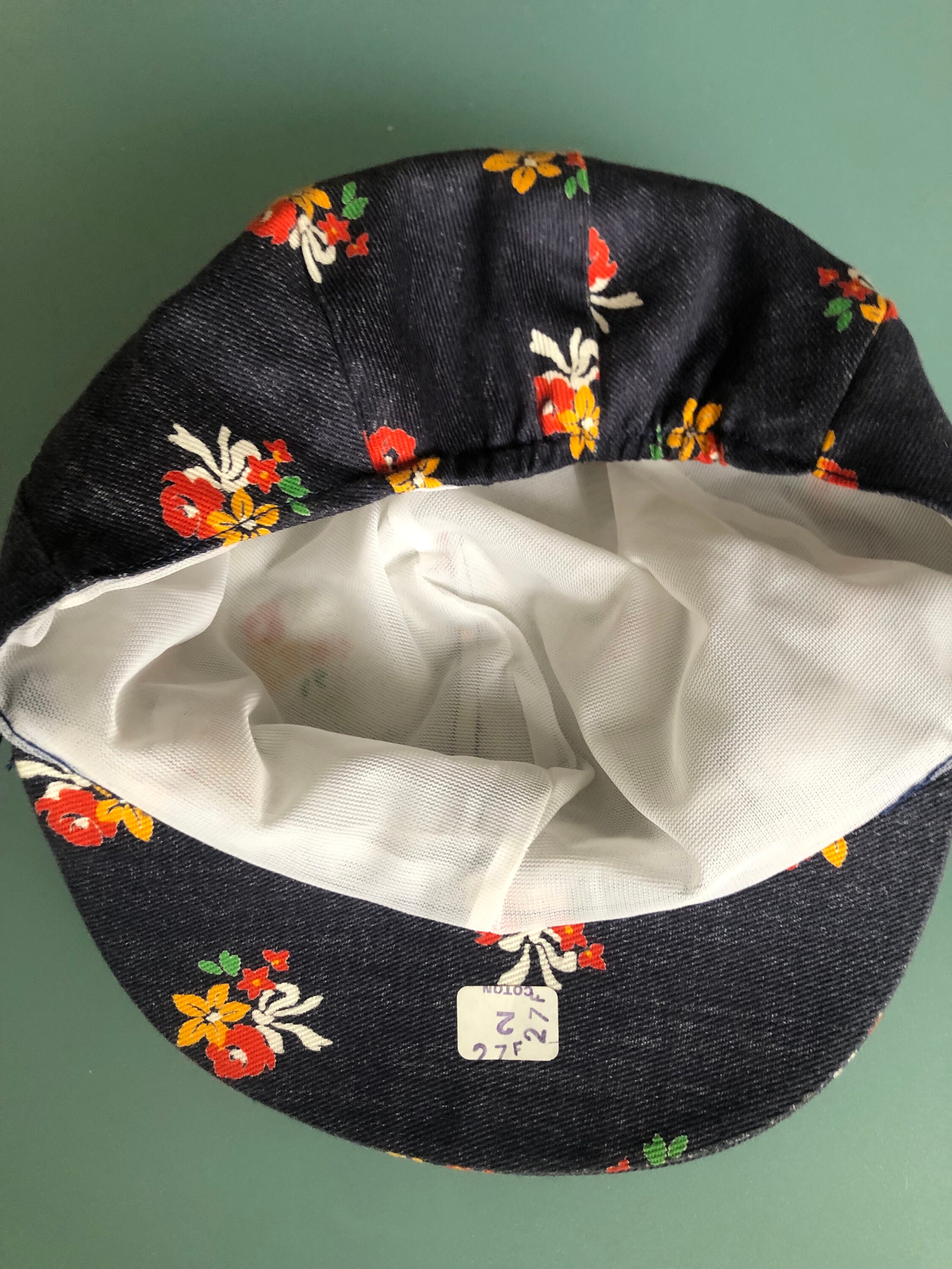 1960s Deadstock Floral Cap Hat, Small - Etsy